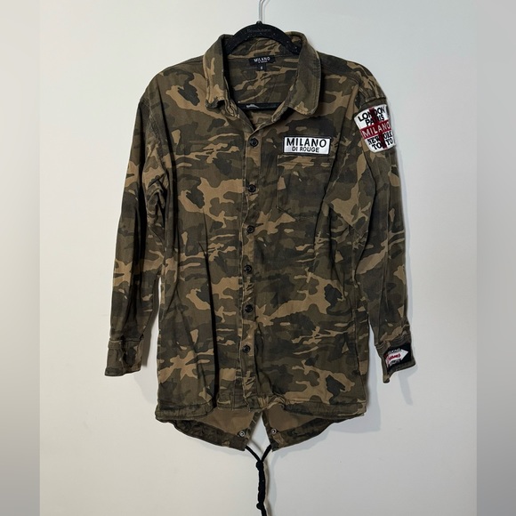 Milano Di Rouge | Jackets & Coats | Milano Di Rouge Camo Ryder Jacket ...